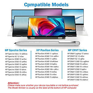 Stylus Pen for HP Envy x360 15-bp0 15-bq0, 5-cn0, X2 12-e0xx,X2 12g0xx; HP Pavilion x360 11m-ad0 14M-ba0 14-cd0 15-br0; HP Spectre x360 13-ae013dX, 13-ac0xx