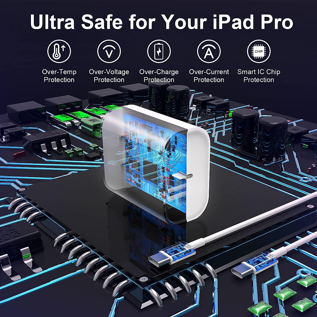 esbeecables iPhone 15 Charger, 2 Pack PD 20W USB C Wall Charger Fast Charging Block with 6FT USB C to USB C Quick Charge Data Sync Cable Cord for iPhone 15/15 Plus/15 Pro/15 Pro Max, iPad Pro/Ai/Mini