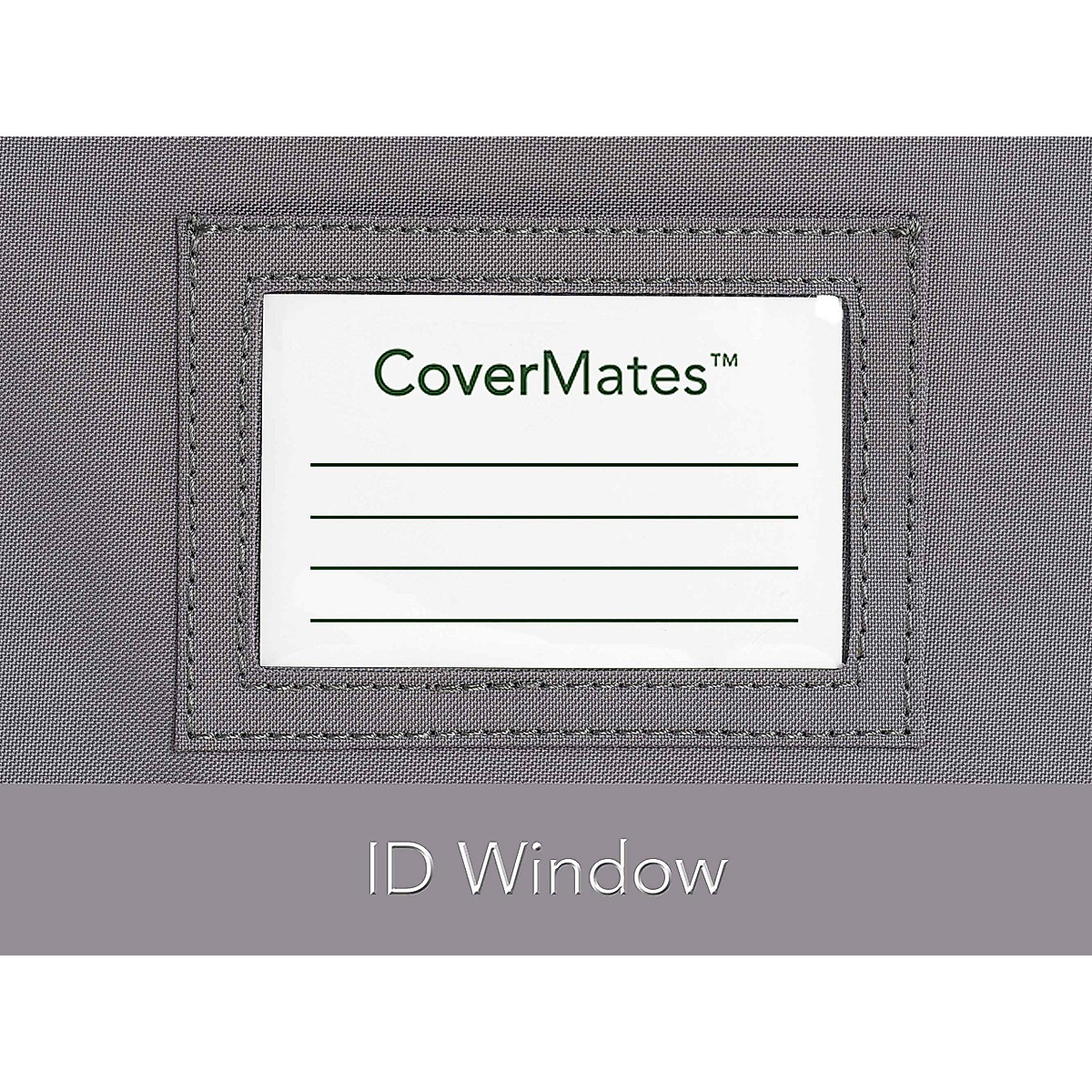 Covermates Keepsakes - Heavy Duty Material - ID Window - Reinforced Handles - Indoor Storage, Graphite