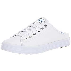 Keds womens Kickstart Mule Core Canvas Sneaker, White, 7.5 US