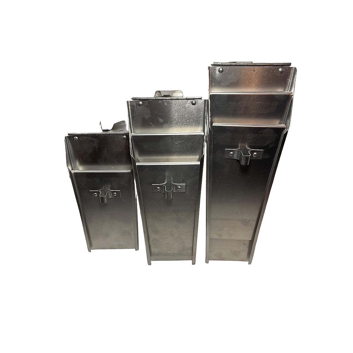 Original KS-42 10"" SAF-T-PAK Knife Scabbard, Double Row Knife Pouch, Aluminum, with Integrated Meat Hook and Belt Hanger, Silver