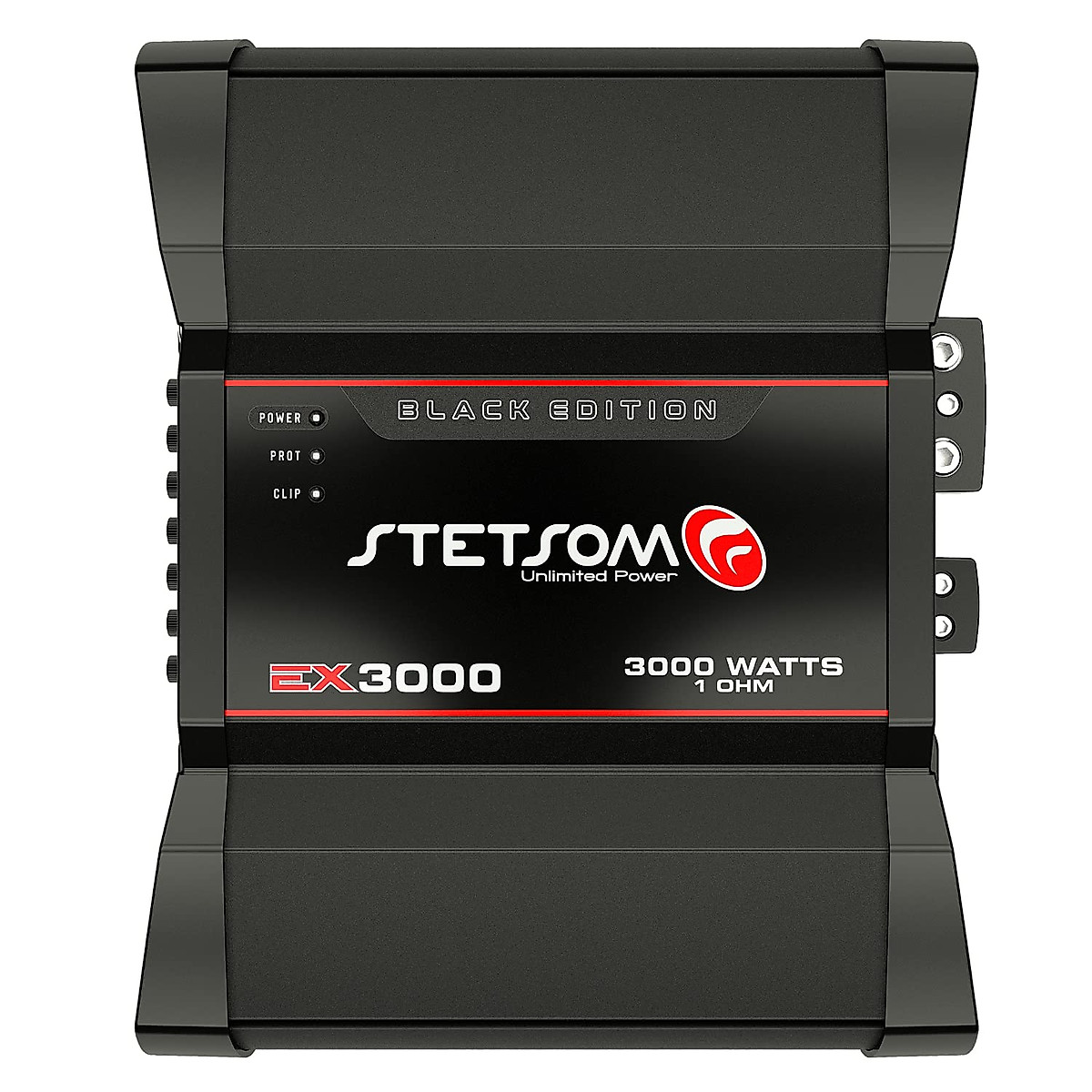 Stetsom EX 3000 Black Edition 1 Ohm Mono Car Amplifier, 3000.1 3K Watts RMS, 1Ω Stable Car Audio, Full Range HD Sound Quality, Crossover & Bass Boost, Car Stereo Speaker MD, Smart Coolers