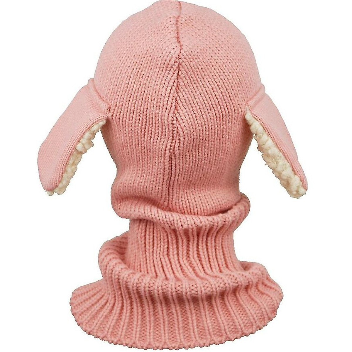 Baby Girls Boys Winter Hat Scarf Earflap Hood Scarves Caps (Pink)
