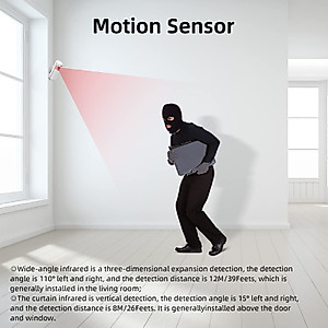 Touch Screen Alarm System for Whole House Security, WiFi Wireless Home Alarm 20 Piece Kit with Siren, PIR Motion Sensor, Remote Controls, Window/Door Sensor,Support SMS Push