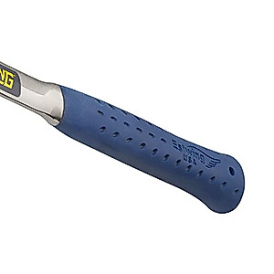 ESTWING Ball-Peen Hammer - 24 oz Metalworking Tool with Forged Steel Construction & Shock Reduction Grip - E3-24BP
