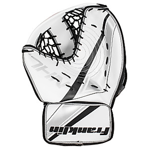 Franklin Sports NHL Kids Street Hockey Goalie Pads Set - Kids Hockey Training Equipment - Includes Block Pad, Catch Glove, and Goalie Pads,Black/White