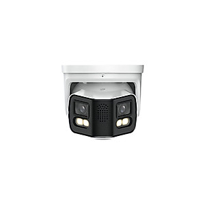 EmpireTech Security Camera Outdoor 4K Full-Color 2×4MP Dual-Lens 1/1.8" CMOS Smart Splicing IP POE Camera Outputs 180° Wide Angle, Two-Way Talk IPC-Color4K-T180 (White)