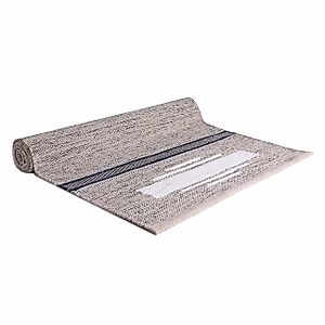 KD Cotton Yoga Mat Hand Woven Yoga Mat Eco Freindly Organic Handloom Mat Supreme Heavy Quality with Carry Strap- 24" x 72" Exercise Mat (MultiColor)