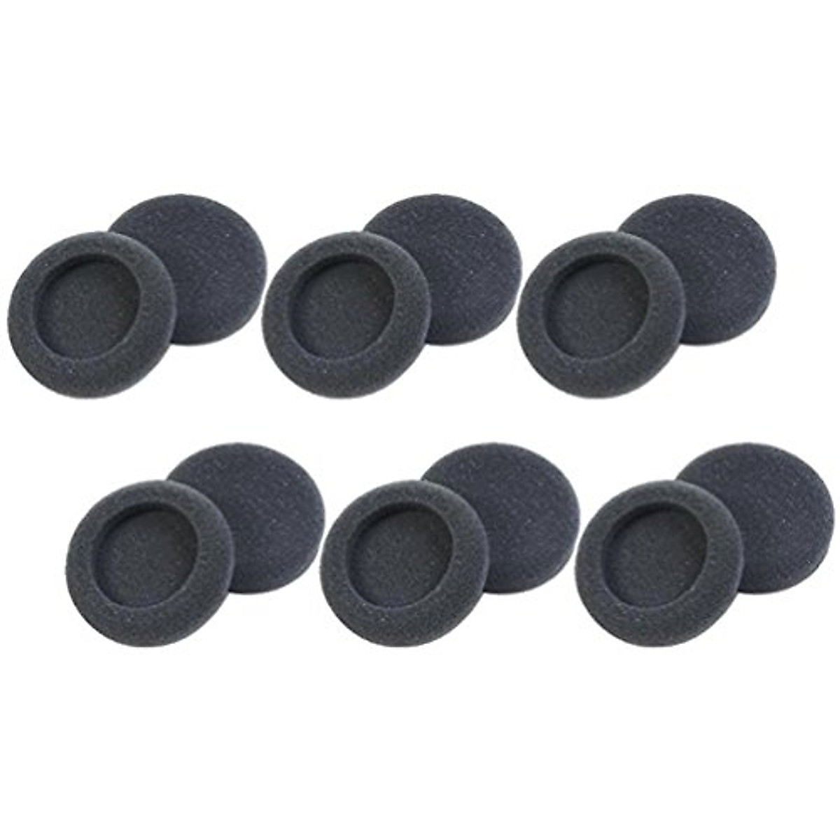 Plantronics 15729-05 Replacement Foam Ear Cushion (6-Pair), Black for use with H51, H51N, H61, H61N, H91, H91N, H101, H101N, SP04, SP05, PLX400 and PLX500 Headsets