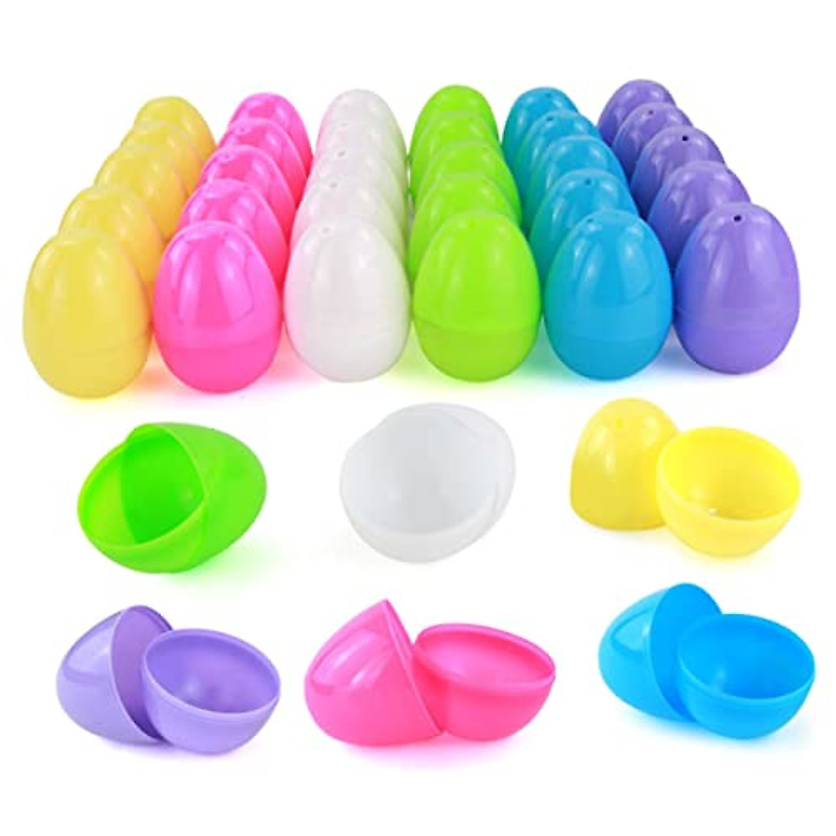 Zerodeko Plastic Refillable Eggs 36pcs Egg Toy Toys Fake Eggs for Decorating Mini Plastic Eggs Easter Eggs Surprise Toys Plastic Easter Eggs Easter Eggs Toys Eggs Wrapping Boxes Giant