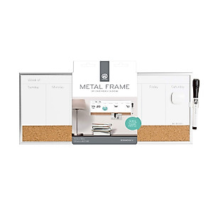 U Brands Magnetic Dry-Erase Weekly Calendar Board, 18 X 7.5 Inches, Silver Aluminum Frame