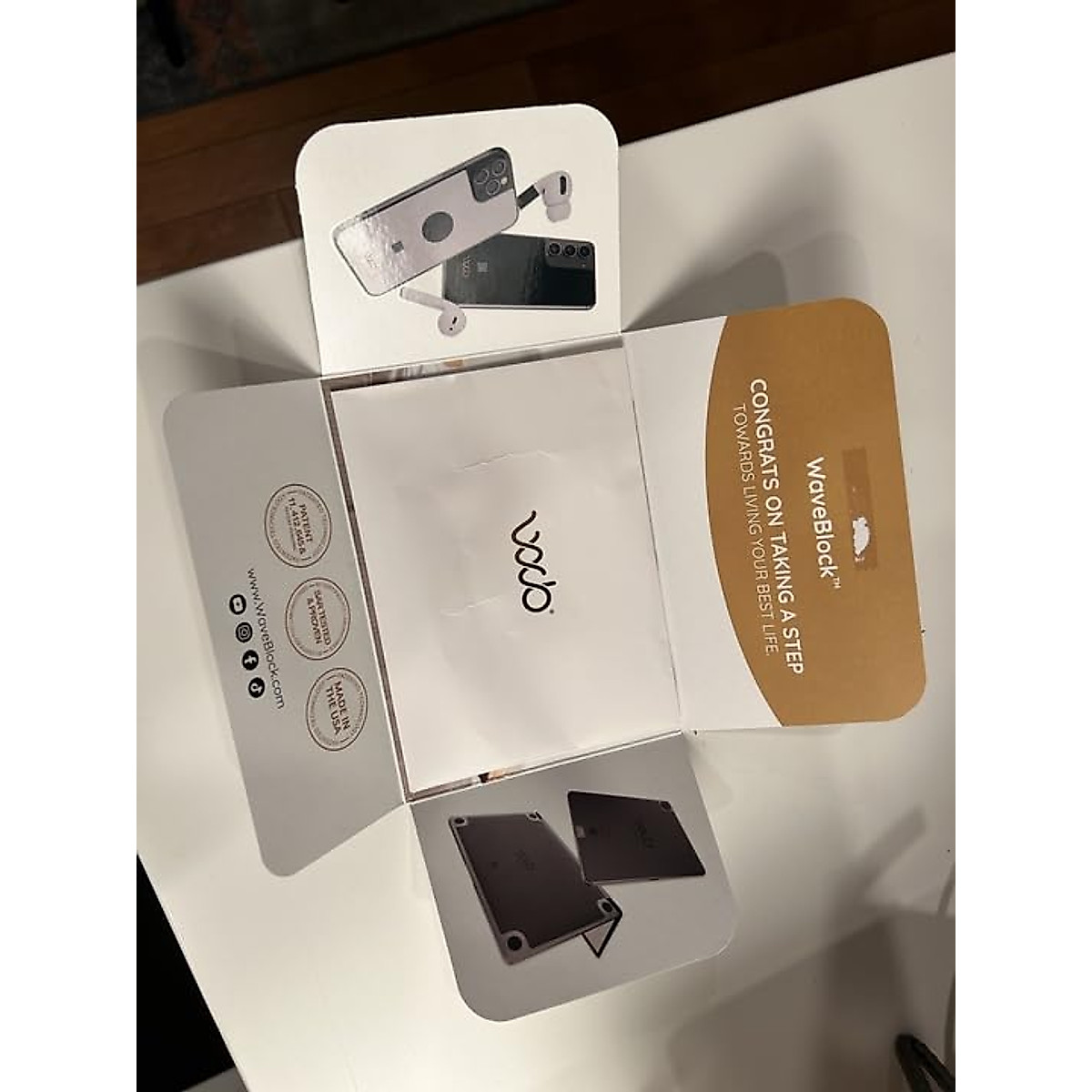 WaveBlock EarProtect Sticker for Iphone Ear phones, Harm Blocker for Iphone Ear phones, 5G Shield Reduction, Fits in Case, Tested in FCC Certified Lab