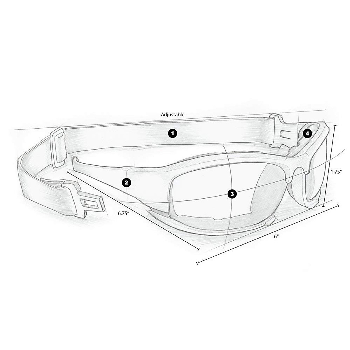 Epoch Hybrid Photochromic Padded Motorcycle Sunglasses Clear to Smoke Lens ANSI Z87.1+