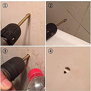 10Pcs 5mm Tungsten Tile Carbide Drill Bit Set Glass Ceramic Cross Spear Head Drill Bit