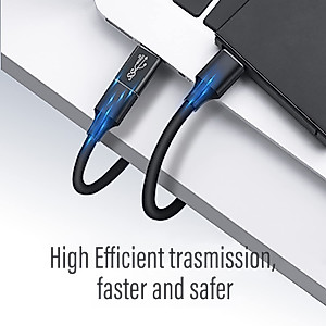 HIEbee 3kinds of USB 3.0 apters kit, USB 3.0 Female to Female and Male to Male and Female to Male, high Speed Convert Extension Coupler Connector converte,Black