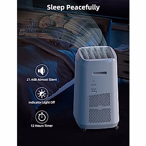 Nuwave OxyPure ZERO Air Purifiers with 20 Yr Washable and Reusable Bio Guard Tech Air Filter, Large Room Up to 2002 Ft², Air Quality Monitor, 0.1 Microns, 100% Capture Allergies, Smoke, Dust, Pollen
