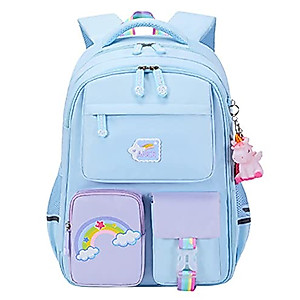Travel Laptop Backpack Unicorn Waterproof Backpack School Laptop Bag Blue Medium