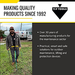 T&T Tools 30-Inch Manhole Hook Tool - Heavy Duty Single Hook for Lifting Manhole Covers, Storm Drains, Septic Tank Risers - Rigid Hex Alloy Steel Tool for Lifting, Pulling, and Removing Covers-1 Pack