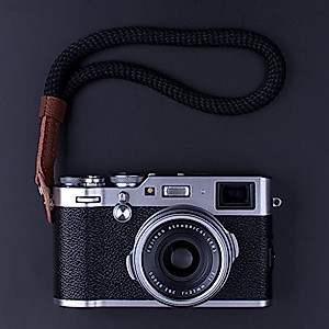 VKO Black Camera Hand Wrist Strap Compatible with Fujifilm X-T30 X-T4 X-T3 X-T20 X-T2 X70 X-Pro2 X-E3 X30 XQ2 X100F A6100 A6600 A6400 A6000 A6300 A6500 RXIR II Cameras Adjustable Safety Strap