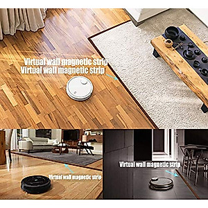 Purzest 13 Feet Boundary Strips Magnetic Tape Markers Compatible for Neato Shark ION IQ Robot Vacuum 750 871 761R85,Eufy RoboVac 30 Robotic xiaomi Roborock S5 S6 S7Black