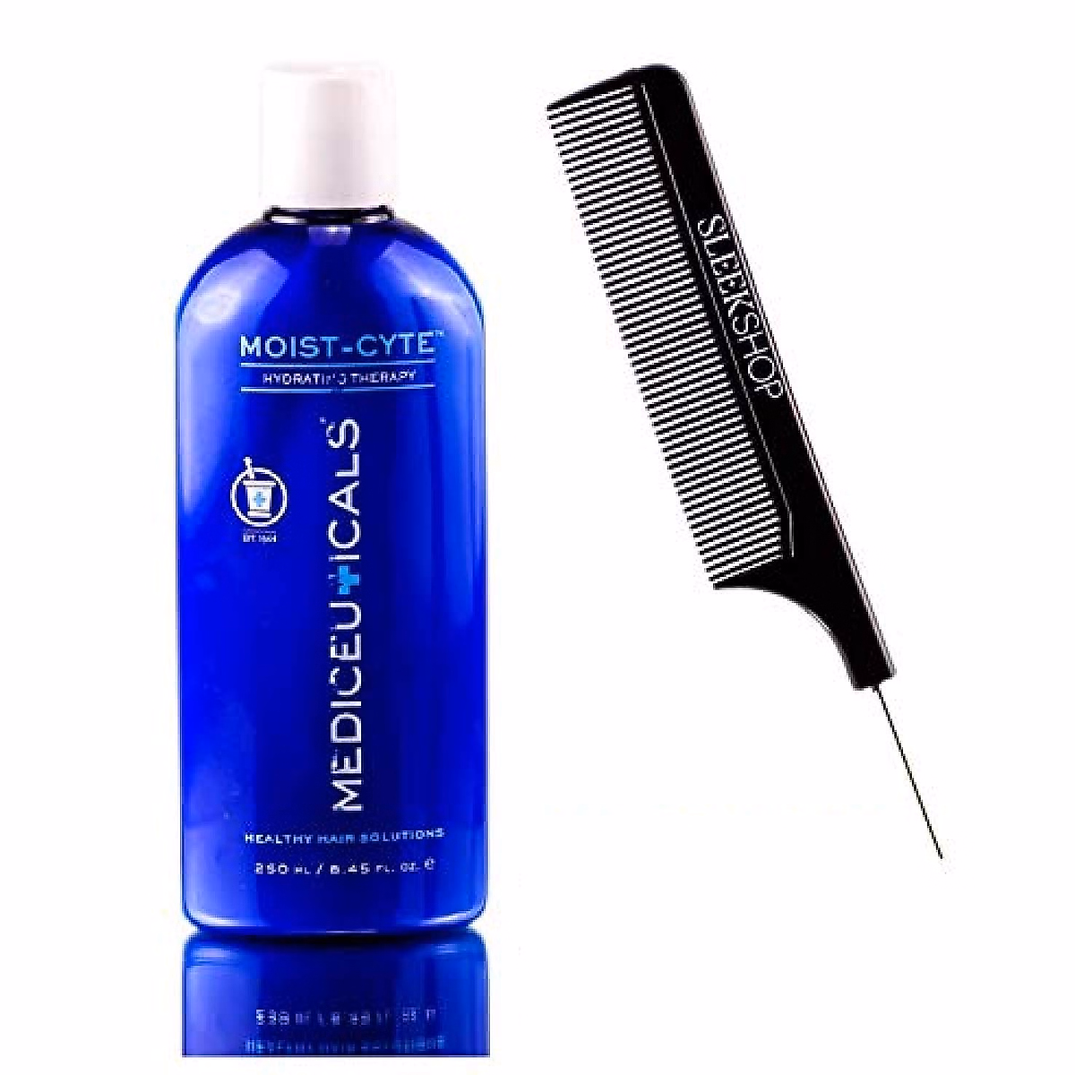 Therapro MEDIceuticals MOIST-CYTE Hydrating Therapy CONDITIONER (w/Sleek Steel Pin Tail Comb) Creates Tremendous Volume, Texture, Strength and Shine (8.45 oz / 250 ml - ORIGINAL SIZE)