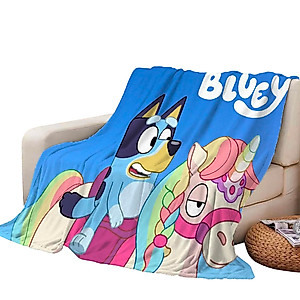 Unicorn Cozy Kids Flannel Blanket - Ultra Soft, Warm & Durable 50x40in Throw Blanket with Fun Cartoon Design for Toddlers - Perfect for Bed, Couch, or Living Room - Ideal for Naptime Room Decor