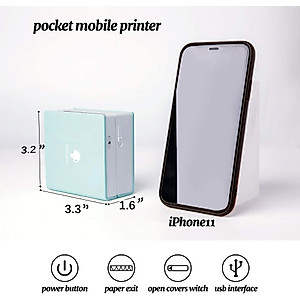 Phomemo Mini Printer, Print Pod Sticker Maker M02, Thermal Mini Sticker Printer with Bluetooth, Sticky Note Printer for Notes, Gifts, Journals, Planners, Scrapbooking, Gifts