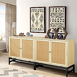 AWQM W36864701 Rattan Cabinet, Natural