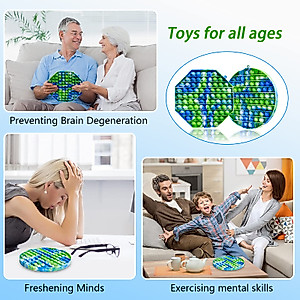 Easter Pop Fidget Toy-Big Large Size Pop Push Bubble Popping Sensory Toys 100 Bubbles Tie Dye Giant Toys Huge Popper Fidget Stress Reliever for Kids Boys Girls Adults Easter Stuffers Gift 2 Pack