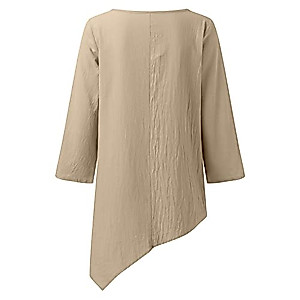 Womens Plus Size Tunic Long Sleeve Tops Wrap V Neck Blouses Tie Waist Ruffle Hem Shirts Peplum Top Long Sleeve Shirts for Women Cotton Green