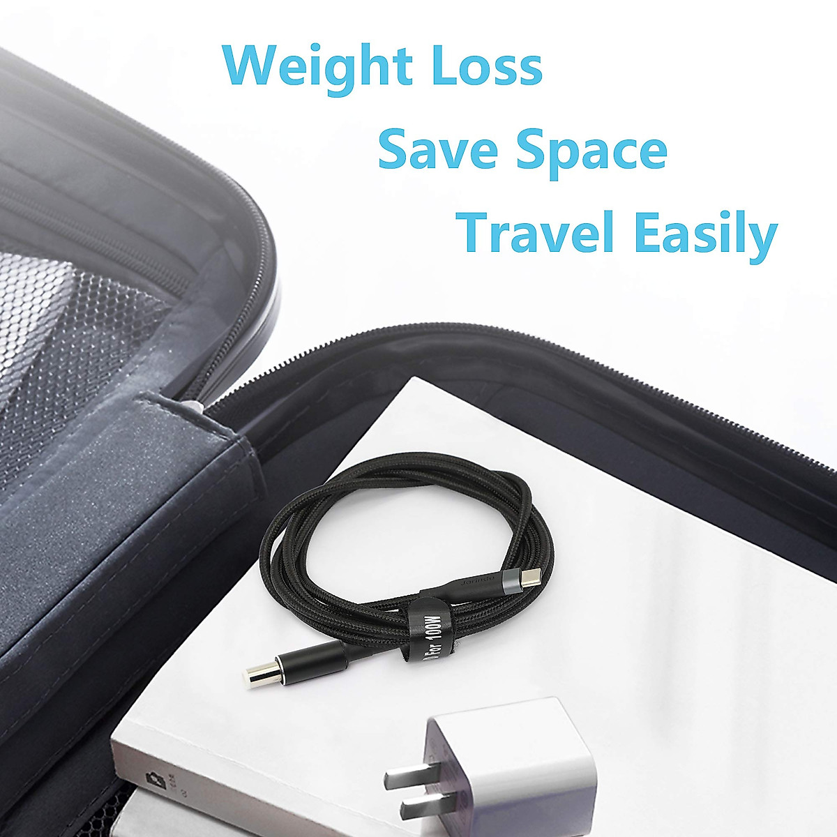 CERRXIAN 6.5ft 100W PD USB Type C Male Input to DC 7.4 x 5.0mm (7.4x0.6) Male Power Charging Cable for Dell Inspiron 15 3521 3537 3531 15R 5521 5537 17 3721 5748 17R 5737 5721(7406D-100W)