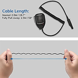 BAOFENG Waterproof Speaker Two Way Radio Microphone Ham Radio Handheld Remote Shoulder Mic UV-9R UV-9R Plus MK1 UV-9R PRO UV-9G GT-3WP BF-T57 BF-9700 UV-82WP(T-56)