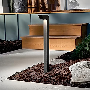 Kichler 12V LED Right Angle Path Light Textured Black 22.00x5.75x1.50