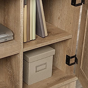 Sauder Garden Villa TV Stand, L: 47.32" x W: 18.82" x H: 25.47", Orchard Oak Finish