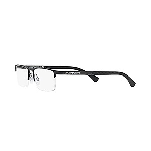Armani EA1041 Eyeglass Frames 3094-53 - Black Rubber EA1041-3094-53