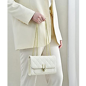 YXBQueen Women's Crossbody Handbags white Purses and Handbags Quilted Chain Purse Small Satchel Handbags
