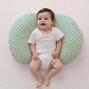 Nursing Pillow Cover, Minky Breastfeeding Pillow Slipcover Snugly Fits for Nursing Pillow for Baby Boys and Girls, Premium Quality Microfiber, Ultra Soft Comfortable (Green)