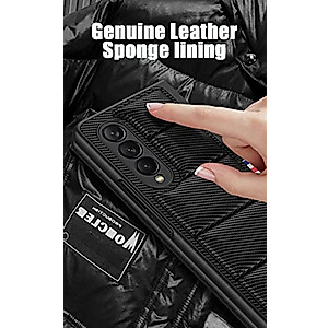 SHIEID Samsung Z Fold 3 Case, Fold 3 Case Leather, Air Vest Phone Case Galaxy Z Fold 3 Case Compatible with Samsung Galaxy Z Fold 3 5G, Silver