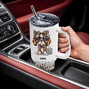 Personalized Dog Tumber with Beagle dog Dog’s Name – Custom Cup for Dog Moms, Ideal Gift for Mother's Day, Birthdays & Christmas, Pet Tumber qSDUy7