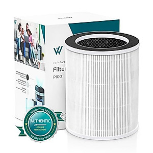WELOV P100 / P100 Pro Air Purifier Replacement Filter, 3-in-1 H13 True HEPA and High-Efficiency Activated Carbon Filter for Pet Dander Hair Pollen Dust Mite Smoke Kitchen Odor