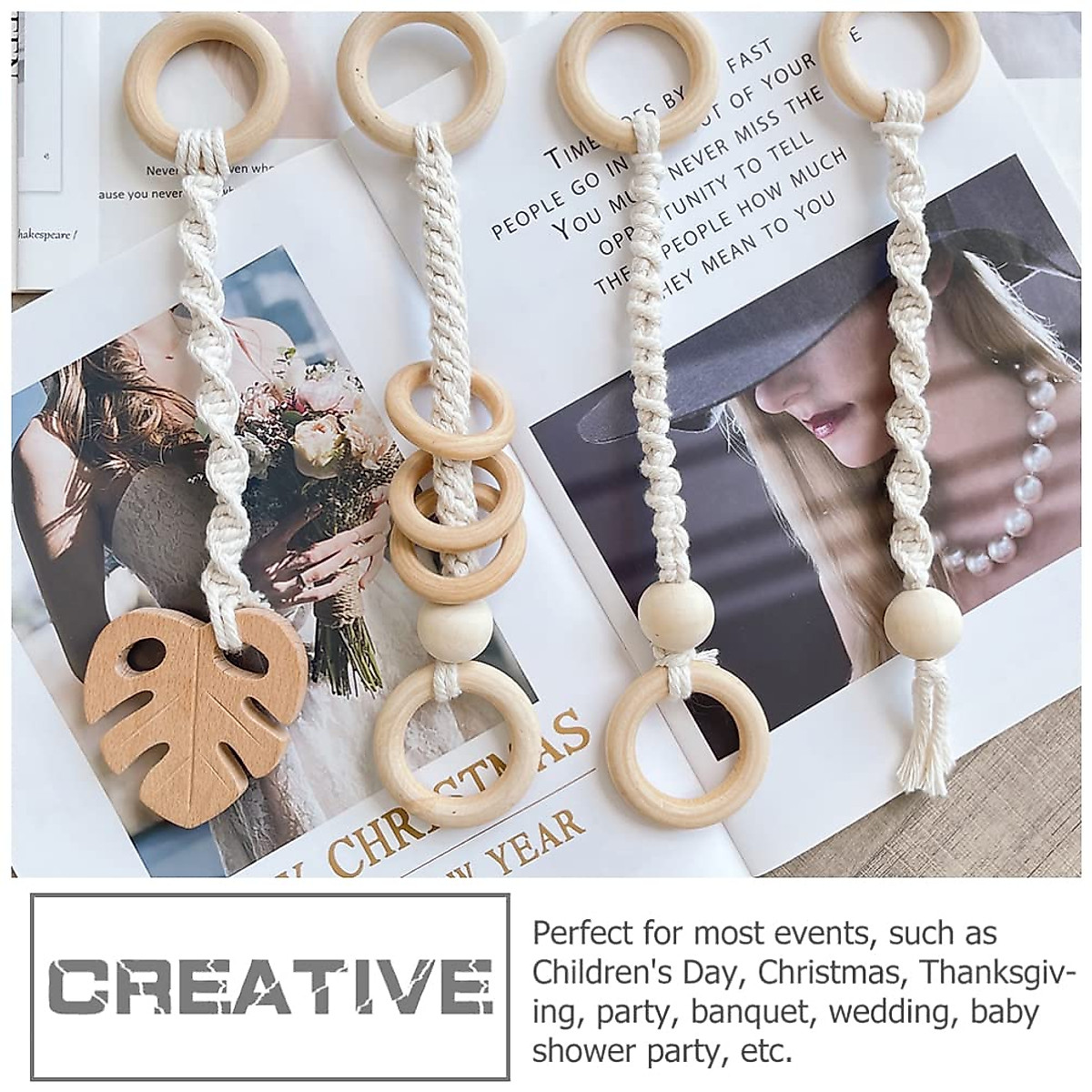 ARTIBETTER 4pcs Baby Stroller Toys Car Hanging Bell Rattles Toys Newborn Crib Toys Infant Play Music Newborn Gift Baby Girl and Boy Gym for Birthday