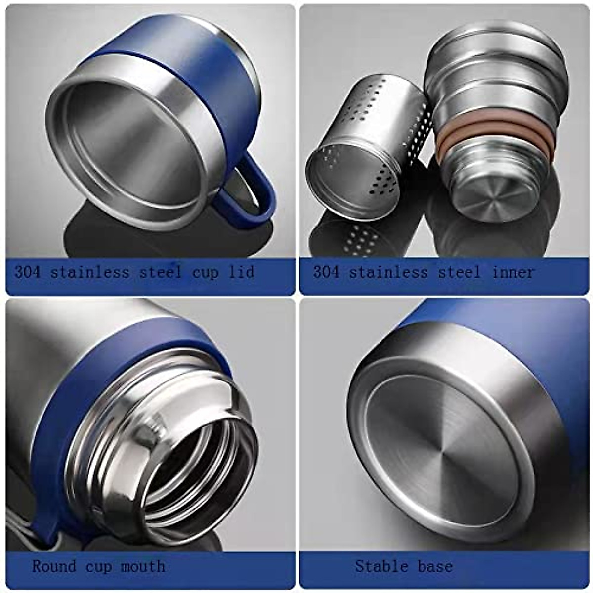 MMLLZEL 316 Stainless Steel Outdoor Thermos Large Capacity Portable Double Wall Vacuum Flask Insulated Tumbler 48 Hour (Color : 750ml)