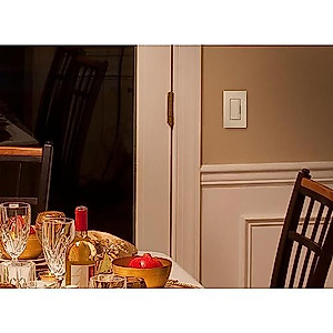 Lutron Maestro LED+ Dimmer Switch for Dimmable LED, Halogen and Incandescent Bulbs with Stainless Steel Wallplate, 150W/Single-Pole or Multi-Location, Midnight