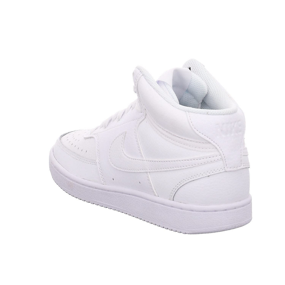 Nike Women's Court Vision Mid Sneaker, White/White-White, 9 Regular US
