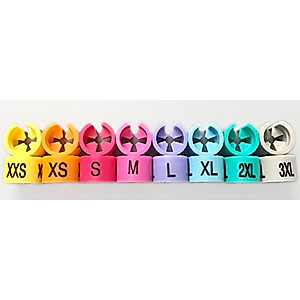800 PCS Discount Sizing Colored Hanger Sizer Garment Markers (Sizes: XXS-3XL) Color Coded Size Clips - 100 Pieces Per Size