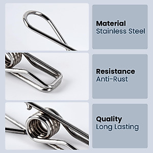 15 Pack Sous Vide Cooking Clips for Immersion Circulator, Sous Vide Weights Clamp Compatible with All Kinds of Sous Vide Cookers & Containers, Keep Bags Submerged, Food Grade Stainless Steel