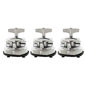 Baosity 3 Pcs Drum Holder Base Plate Rack Clamp Tom Drum Mount Bracket for Tom Drum Musical Instrument Accessory