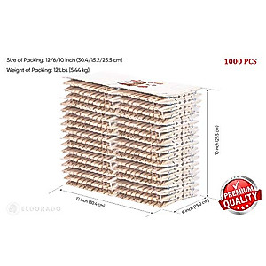 Eldorado Clothespins, Natural Wood, 3" x 0.5" inches, Super Value Pack of 1,000 for Multipurpose Everyday Clothing, Laundry, Drying, Crafts, and DIY Projects, Size XL. (1000)