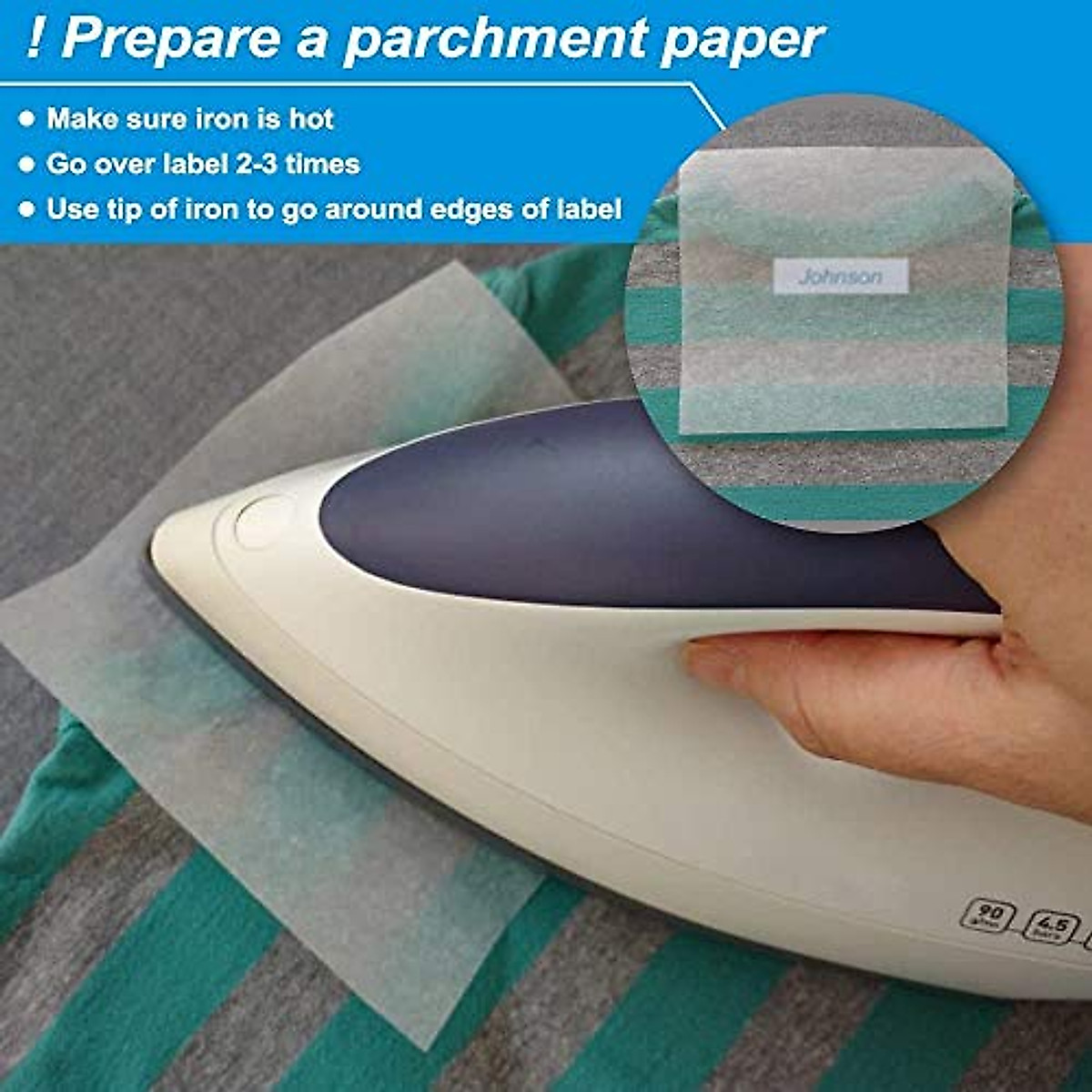 USUPERINK 10 Pack Compatible for Brother TZe-FA3 TZe FA3 TZ-FA3 TZFA3 Navy Blue on White 1/2'' 12mm x 10ft 3m Iron-on Fabric Textures Clothing Label Tape use in PT-D210 D400 D600 Label Maker