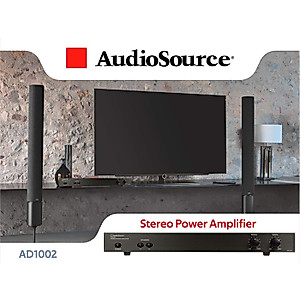 AudioSource Digital Amplifier, 2 Channel Stereo Power D Amplifier AD1002 for Home Sound Systems